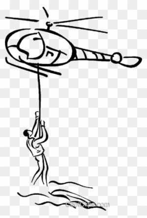 Helicopter Rescue Royalty Free Vector Clip Art Illustration - Rescue ...