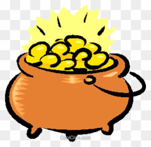 Pot Of Gold Royalty Free Vector Clip Art Illustration - Draw Money ...