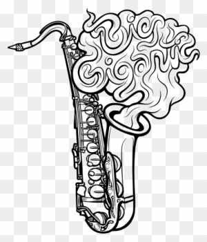 "big Gigantic Saxophone"- Sticker Design - "big Gigantic Saxophone ...