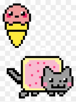 Nyan Cat With Ice Cream - Nyan Cat - Free Transparent PNG Clipart ...