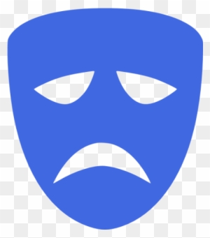 Tragedy Mask Blue - Free Transparent PNG Clipart Images Download