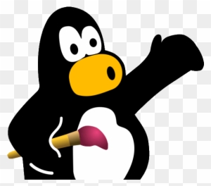 Tux Badge Orange - Linux Tux Icon - Free Transparent PNG Clipart Images ...