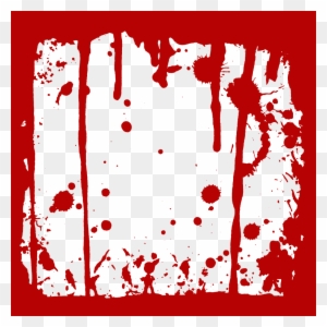 Blood Red Frame Png Transparent Image - Sang Halloween Png - Free ...