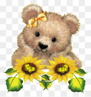 تقييم الموضوع - Teddy Bear With Sunflower - Free Transparent PNG ...