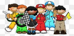 Female Race Car Pit Crew Clipart