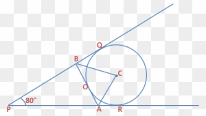 Triangle Pab Is Formed By 3 Tangents To Circle With - Triangle - Free ...