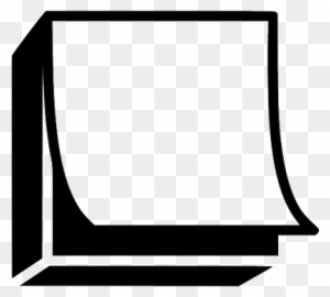 Black And White Pack Of Sticky Notes - Postit Icon Png - Free ...