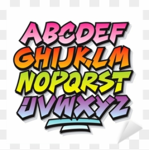 Bright Cartoon Comic Graffiti Doodle Font Alphabet - Illustration ...