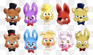 Animatronic Heads By Amberlea-draws - Fnaf Cartoon Animatronics - Free ...