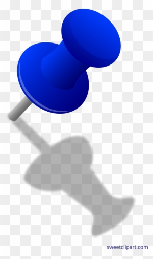 Thumbtack Png Blue Thumb Tack Angled Right - Blue Push Pin Png - Free ...