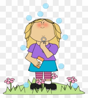 Girl Blowing Bubbles Clip Art - Girl Blowing Bubbles Clipart - Free ...
