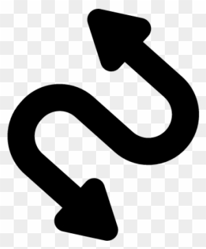 Double Arrow Outline Vector - Double Arrow - Full Size PNG Clipart ...