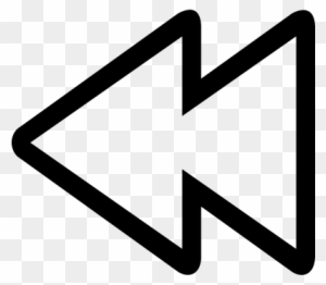Rewind Double Arrow Outline Multimedia Button Symbol - Logo Rewind Png ...