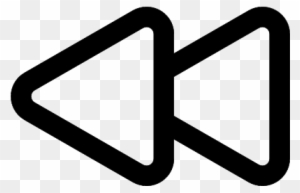 Rewind Double Arrow Outline Multimedia Button Symbol - Logo Rewind Png ...