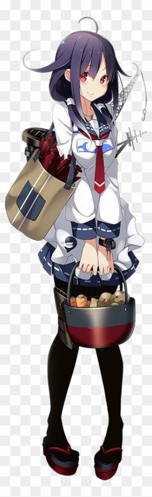 1girl Ahoge Bag Black Legwear Blue Skirt Blush Bucket - Kancolle Taigei ...