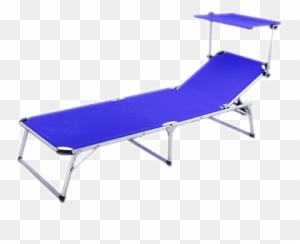 Beach Lounge - Sun Lounger With Shade - Free Transparent PNG Clipart ...