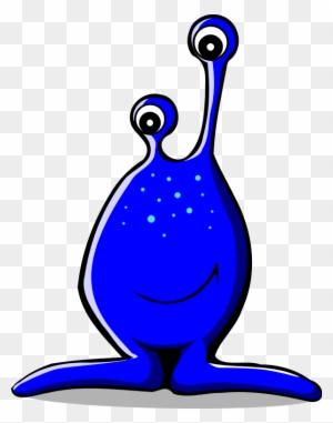 Comic Alien Vector Clip Art - Clip Art Alien Blue - Free Transparent ...