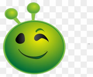 Alien Emoji Winking Clip Art At Clker - Wink - Free Transparent PNG ...