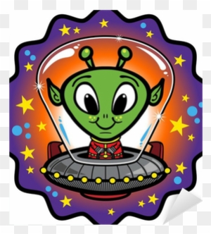 Cartoon Alien In Ufo - Free Transparent PNG Clipart Images Download