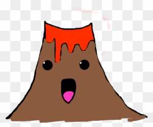 Cartoon Volcano With A Face