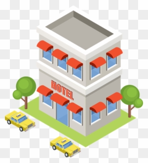 Isometric Hotel On A White Background - Drawing - Free Transparent PNG ...