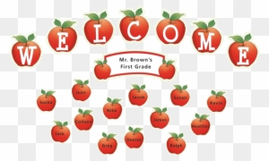 Tcr4781 Apples And Dots Welcome Mini Bulletin Board - Apple Welcome ...
