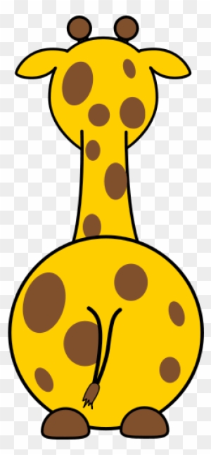 Cartoon Giraffe Back - Cartoon Giraffe Behind - Free Transparent PNG ...