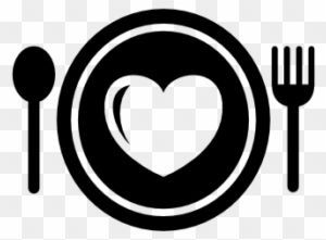 Heart-shaped Knife And Fork Icon - Fork And Knife Heart - Free ...