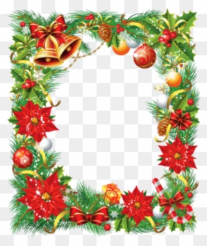 Cute Christmas Png Photo Frame With Christmas Ornaments - Christmas ...