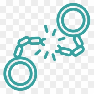 Broken Handcuffs Icon - Circle - Free Transparent PNG Clipart Images ...