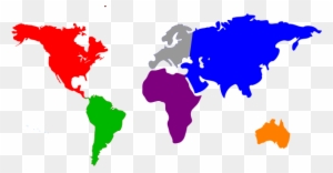 World Map Colored Clip Art - Blank Asia Map With Color - Free ...