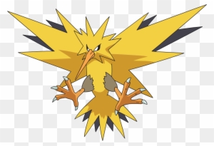 Zapdos Pokemon Character Vector Art - Pokemon Legendary Bird Zapdos ...