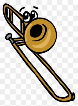 Trombone Concerto Cartoon Musical Instruments Clip - Cartoon Trombone ...