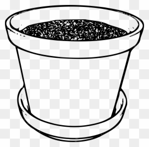 Flowerpot With Soil - Flower Pot Clip Art - Full Size PNG Clipart ...