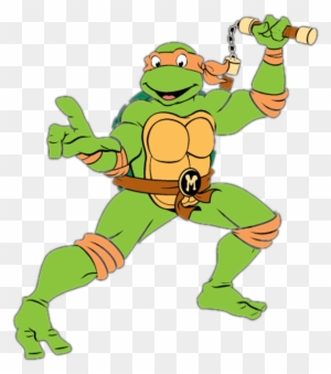Cartoon Smiling Green Turtle Character - Cartoon Turtle White ...