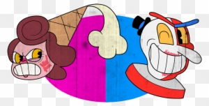 Cuphead-the Kiss/el Beso By Jaegh123 - Pepe The Clown Cuphead - Free ...