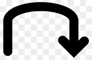 Curved Down Arrow Vector - Curved Down Arrow - Free Transparent PNG ...