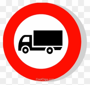 Eu Traffic Sign, Lorries Prohibited Royalty Free Vector - Truck - Free ...