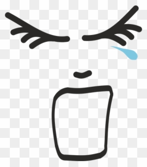Crying Face Line Art - Screaming Face Png - Free Transparent PNG ...