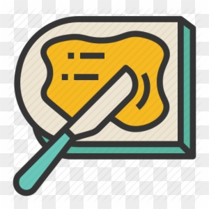 Bread, Butter, Jam, Spatula, Spread Icon - Bread And Butter Icon - Free ...