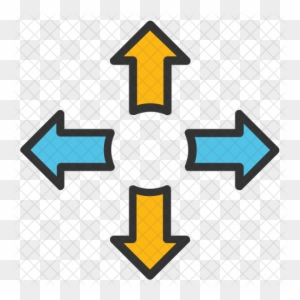 Directional Arrows Icon - Rotational And Reflectional Symmetry - Free ...