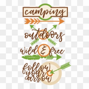 Camping Word Art Svg Scrapbook Cut File Cute Clipart - Calligraphy ...