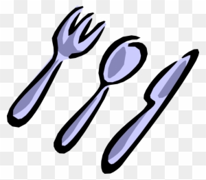 Vector Illustration Of Kitchen Kitchenware Knife, Fork - Clip Art ...