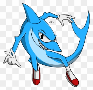 Shark Marine Mammal Cartoon Clip Art - Sonic Jump The Shark - Free ...