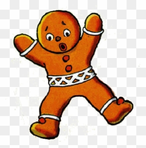 Gingerbread Man Running Clip Art