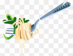 Pasta Clipart Spaghetti Fork - Spaghetti On A Fork Cartoon - Free ...