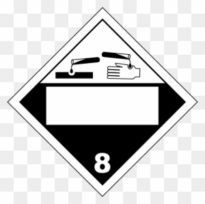 Blank Corrosive Class 8 Placard - Hazmat Class 8 Corrosive Substances ...