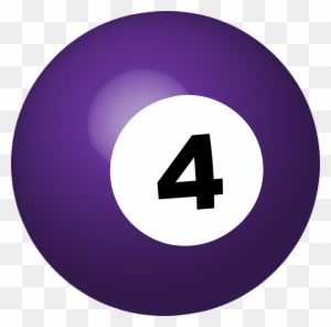 Teacher Clip Art Balls - Number 4 Billiard Balls - Free Transparent PNG ...