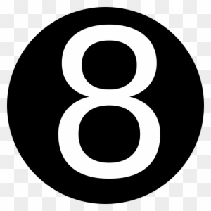 Black Roundedwith Number 8 Clip Art At Clker Com Vector - Portrait Of A ...