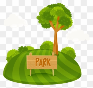 Park Tree Cartoon Clip Art - Trees In The Park Clipart - Free ...